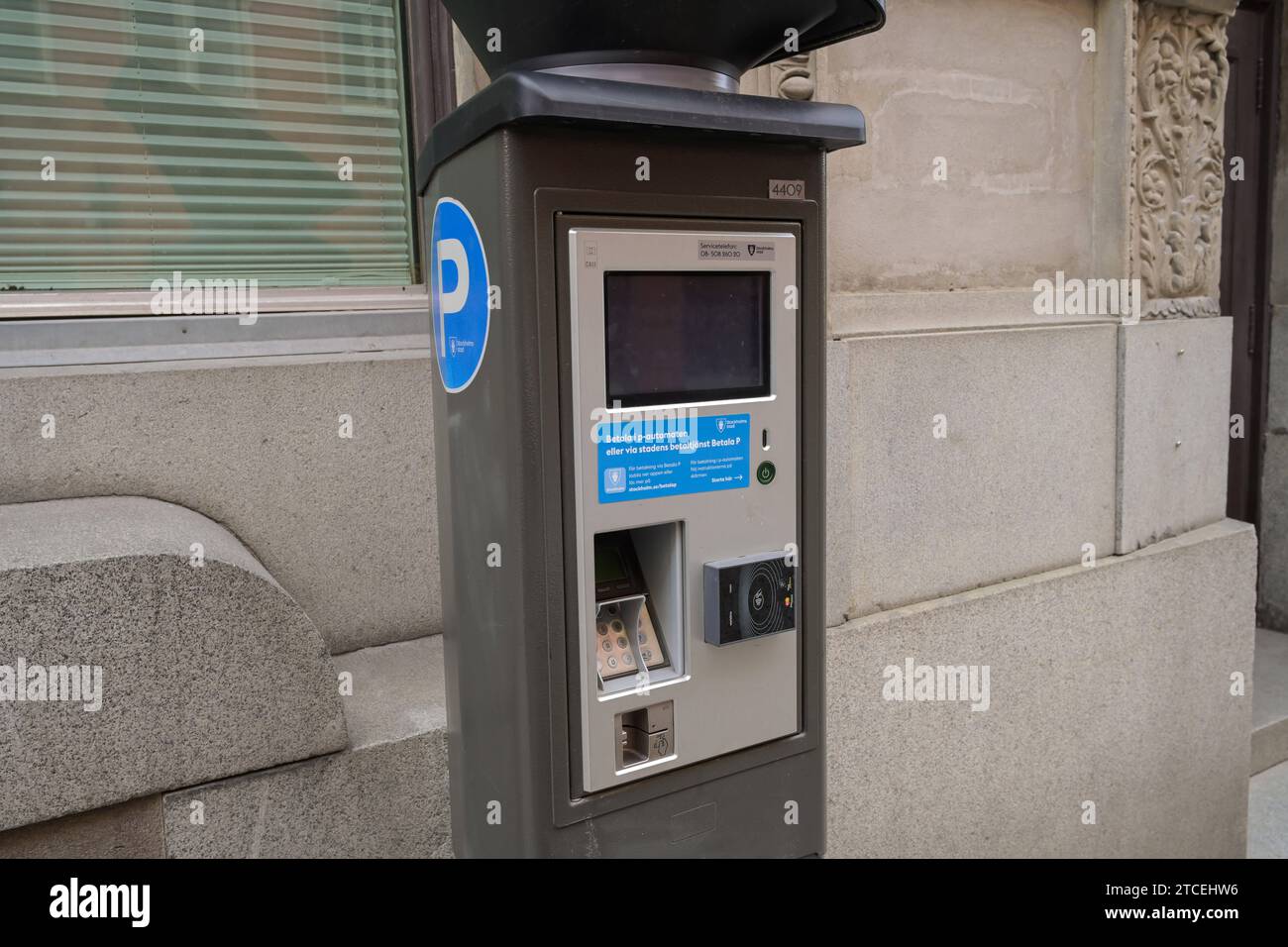 Parkautomat, Altstadt Gamla Stan, Stockholm, Schweden *** Parking ...