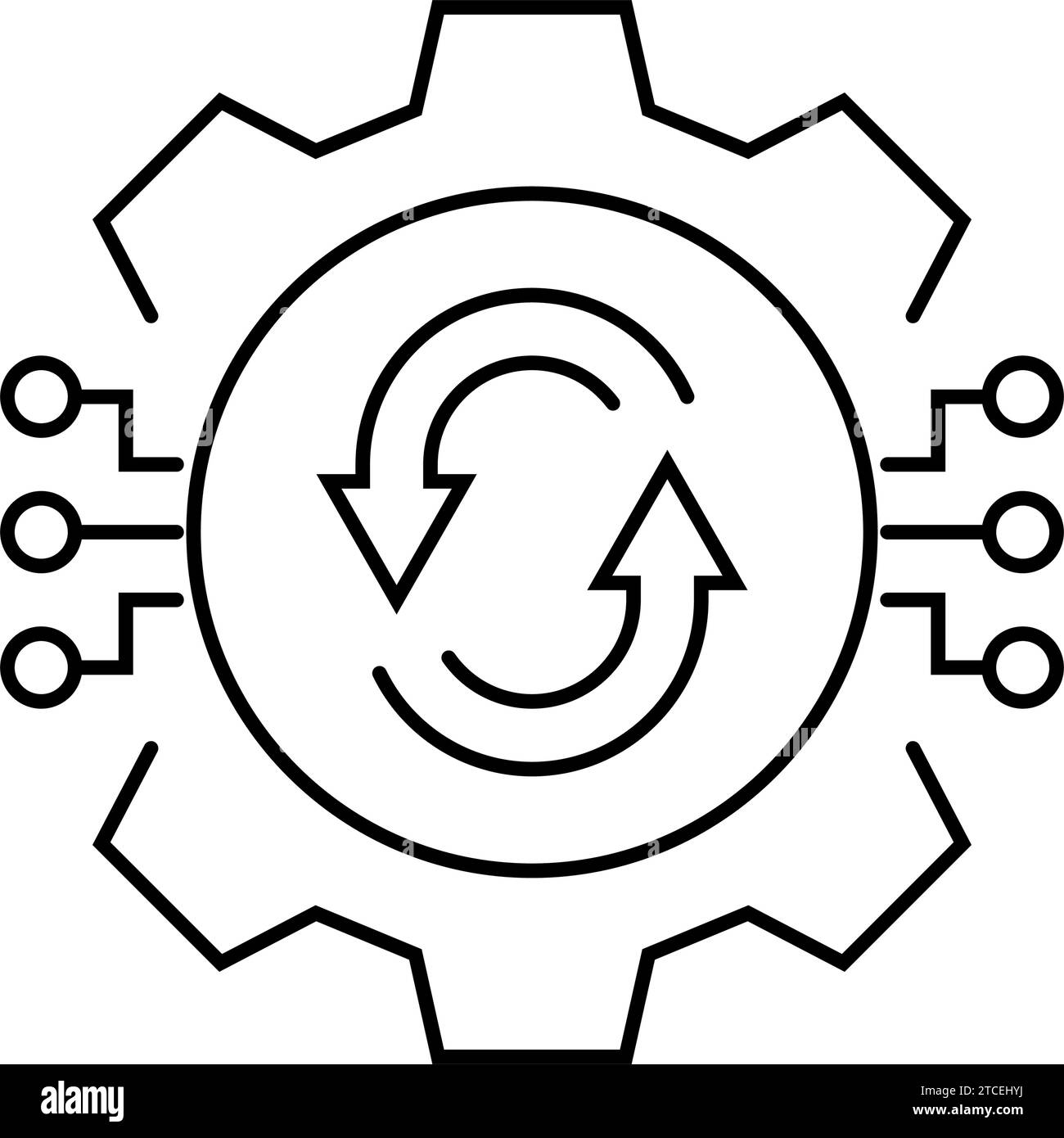 change management analyst line icon vector illustration Stock Vector ...