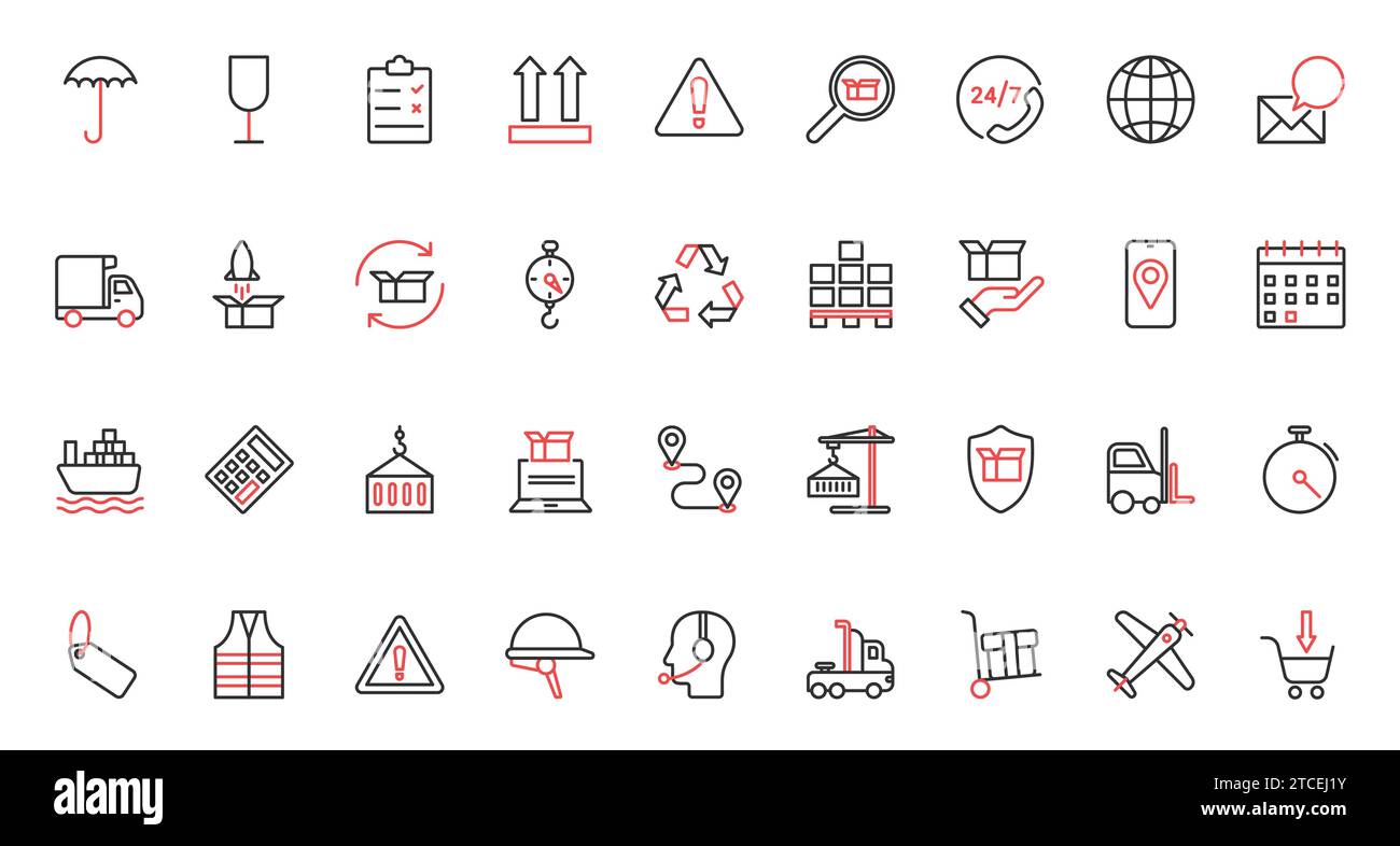 Truck, ship for fast shipment of freight parcels, crane forklift ...