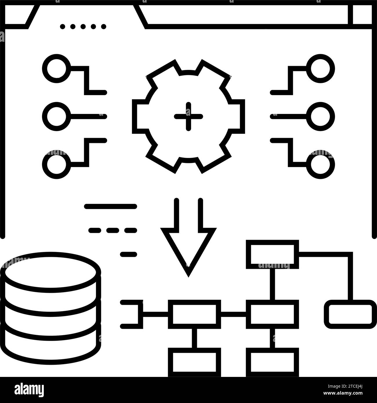 system deployment analyst line icon vector illustration Stock Vector ... system deployment analyst line icon vector illustration Stock Vector ...