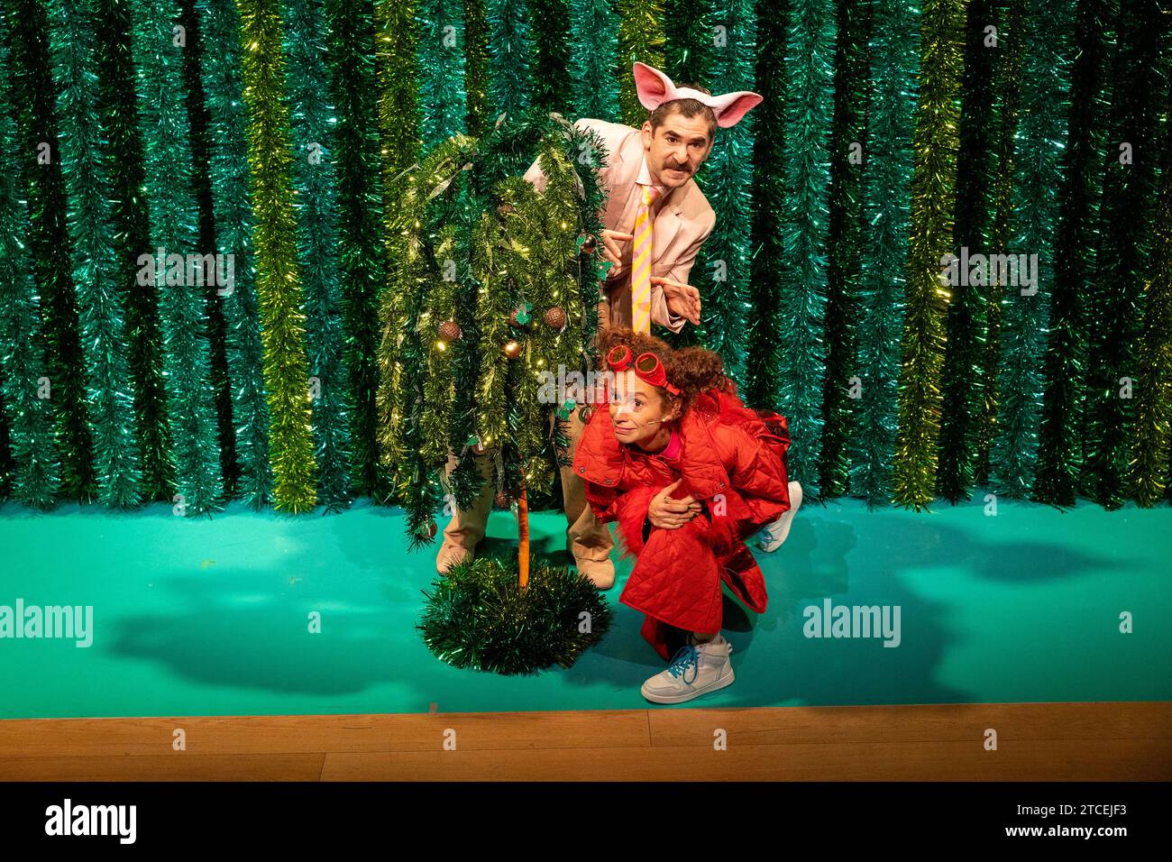 Gemma Barnett (Red), Josh Glanc (Pig) in RED RIDING HOOD AND THE BIG ...