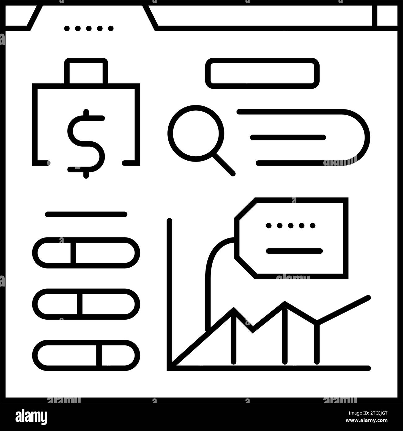 expense tracking line icon vector illustration Stock Vector Image & Art ...