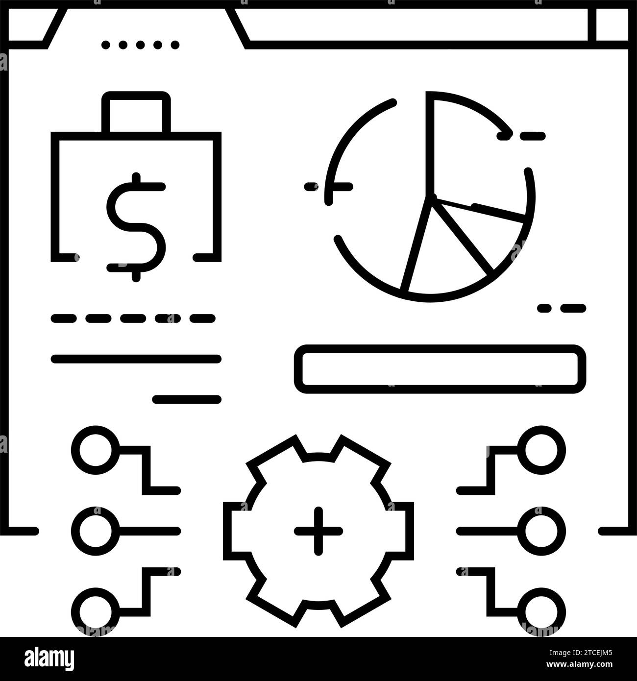 accounting software line icon vector illustration Stock Vector Image ...