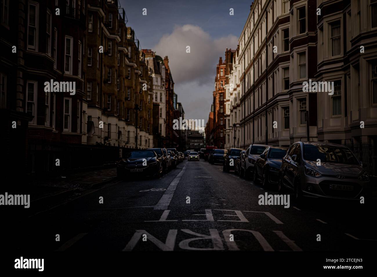 Embrace the winter ambiance of London streets with this image, inviting ...