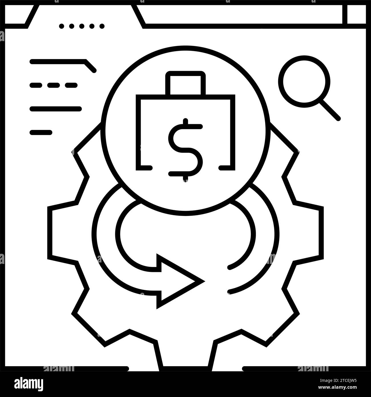 cash flow analysis line icon vector illustration Stock Vector Image ...