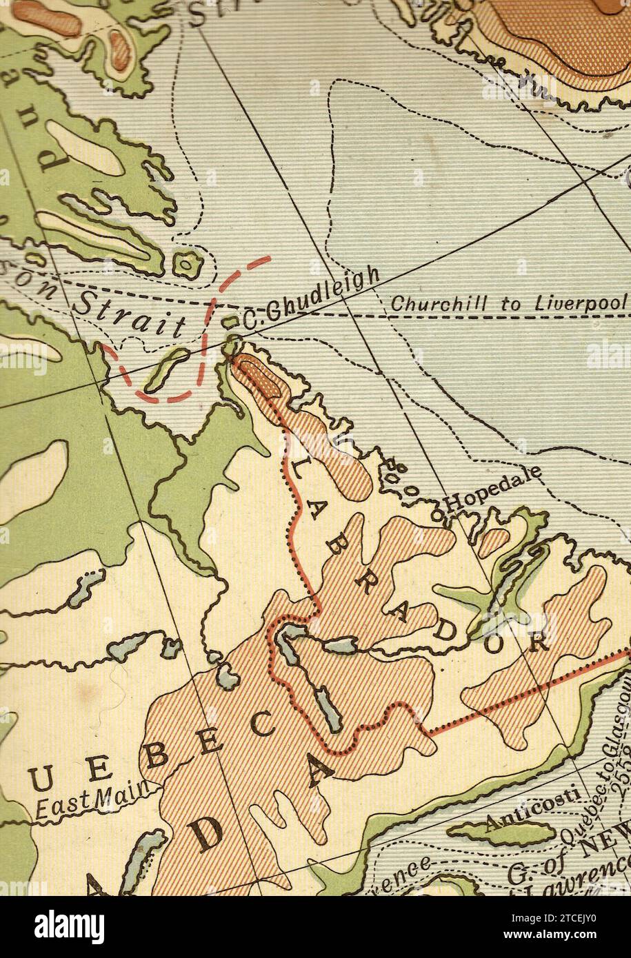 Map of labrador hi-res stock photography and images - Alamy