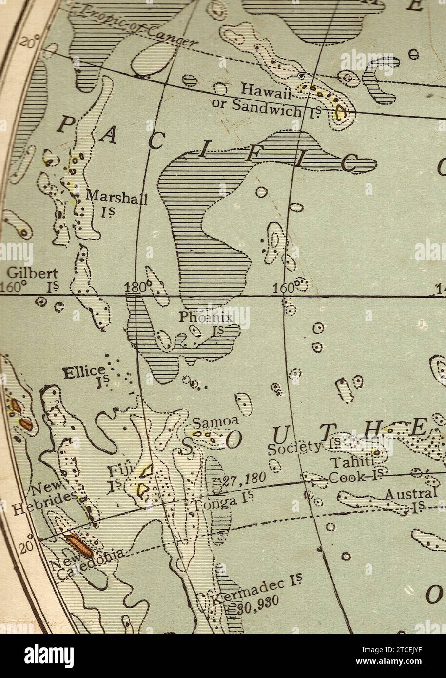 Vintage pacific islands map hi-res stock photography and images - Alamy