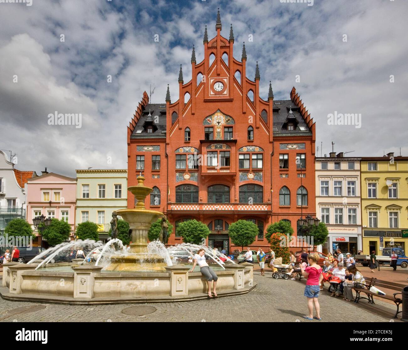 City Hall, 1904, Art Nouveau, Neogothic styles, fountain, at Stary ...