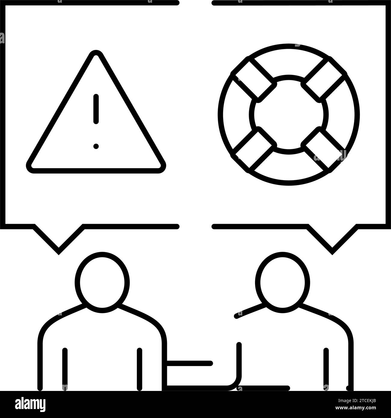 cyber victim support cyberbullying line icon vector illustration Stock ...