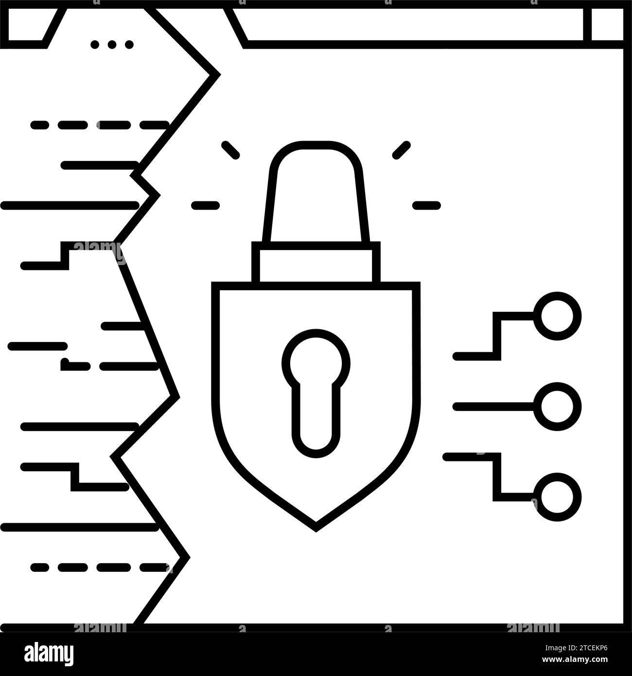 hacking attempt cyberbullying line icon vector illustration Stock ... hacking attempt cyberbullying line icon vector illustration Stock ...