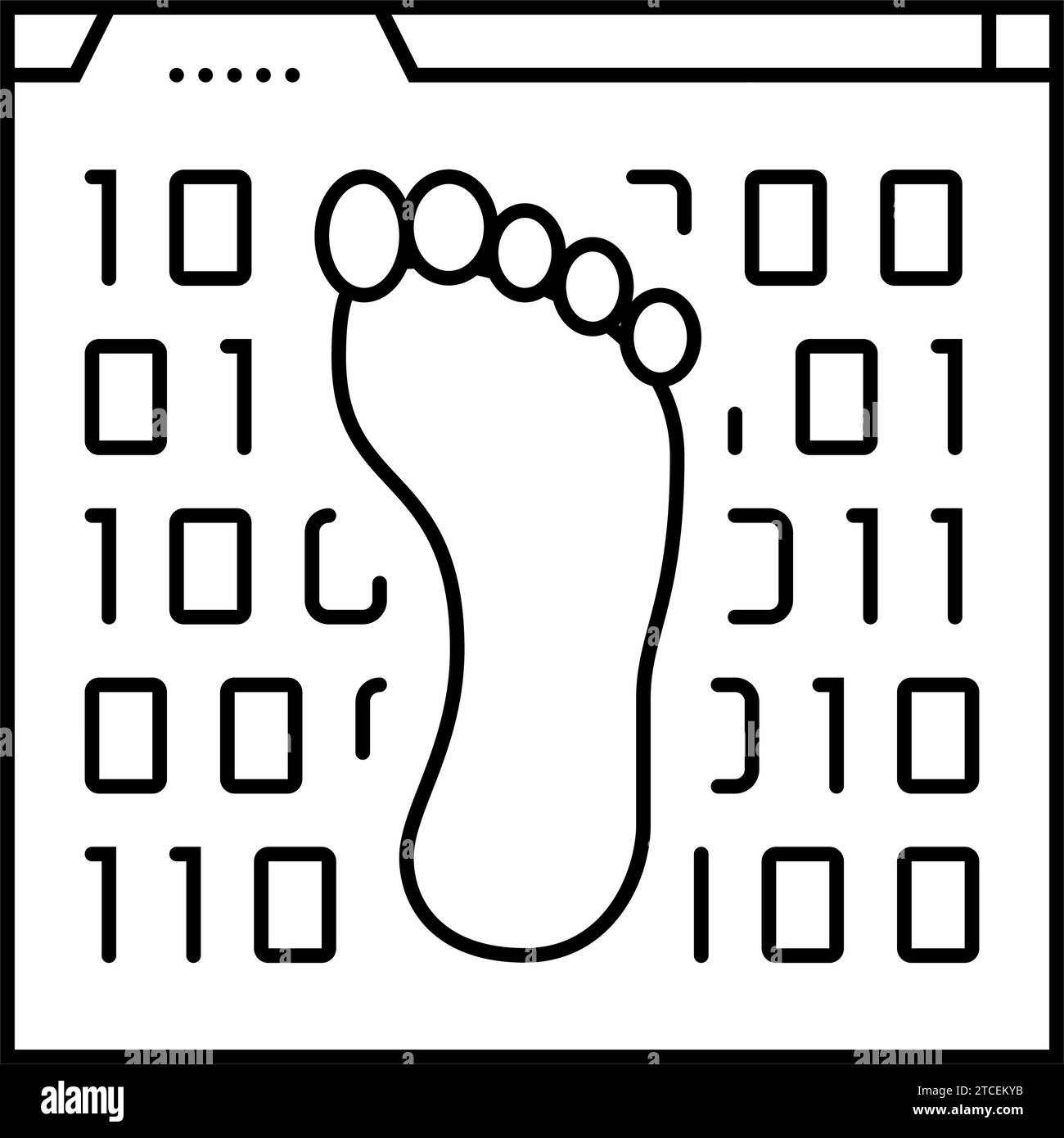 digital footprint cyberbullying line icon vector illustration Stock ...
