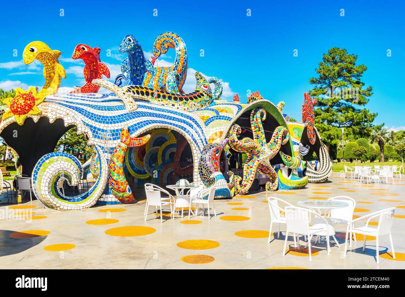 Batumi, Georgia - September 14, 2023. Colorful cafe Fantasy Stock Photo - Alamy