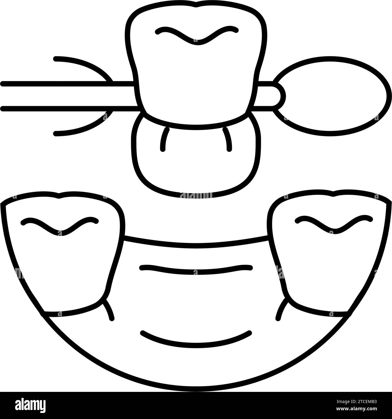 dentures dental line icon vector illustration Stock Vector Image & Art ...
