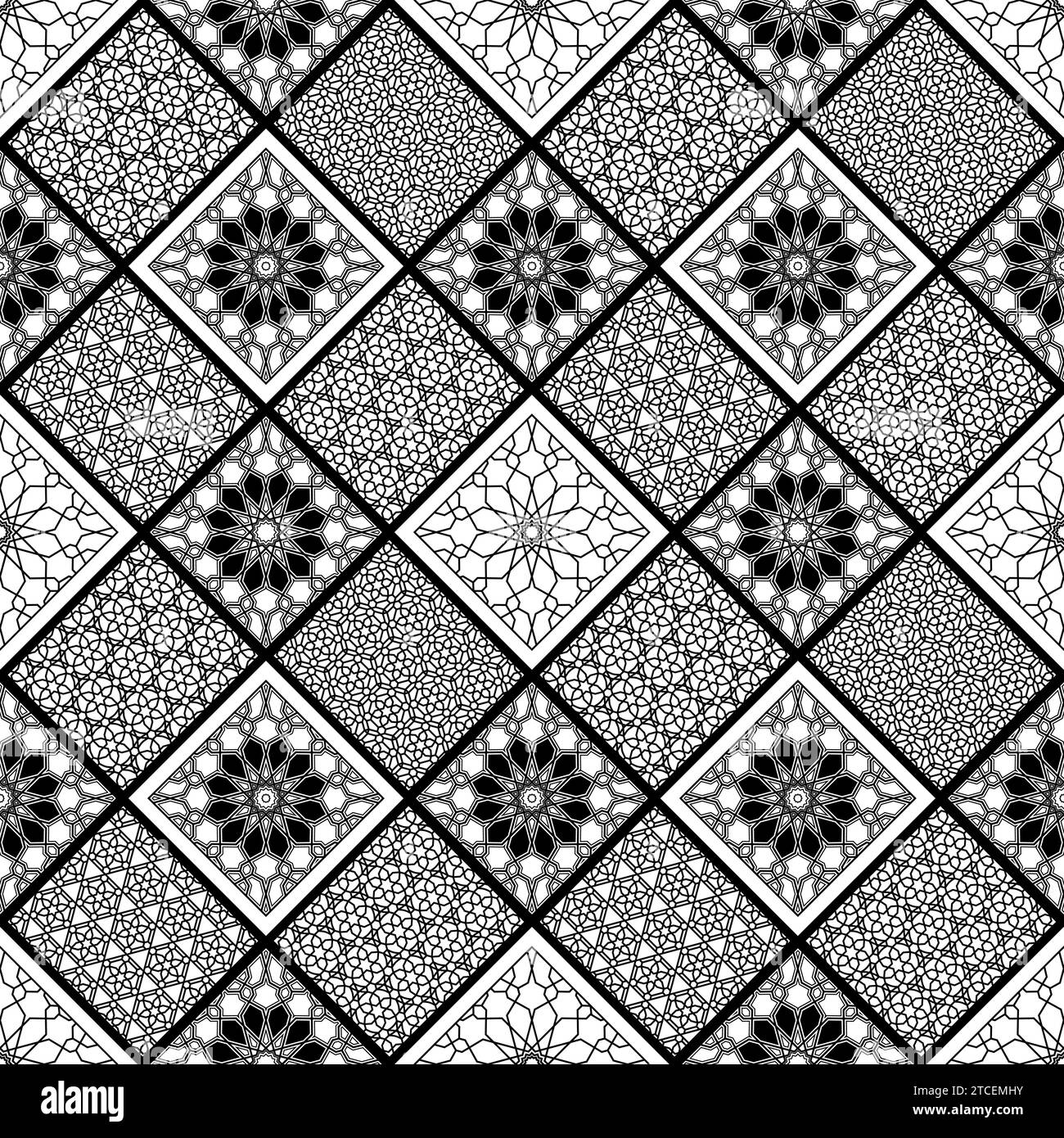 Islamic pattern Black and White Stock Photos & Images - Alamy