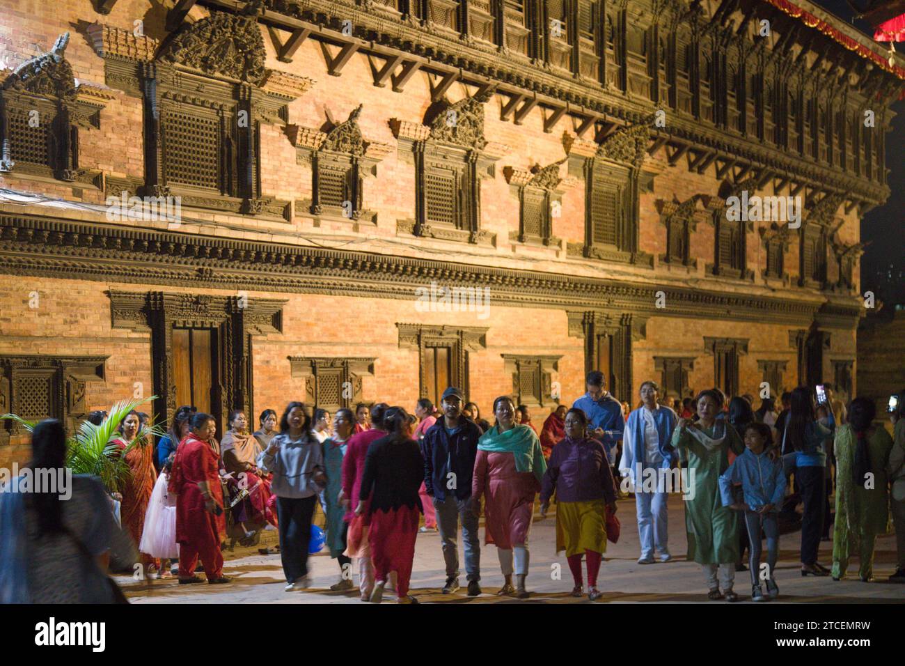 Nepal, Bhaktapur, Durbar Square, Royal Palace, 55 window palace Stock ...