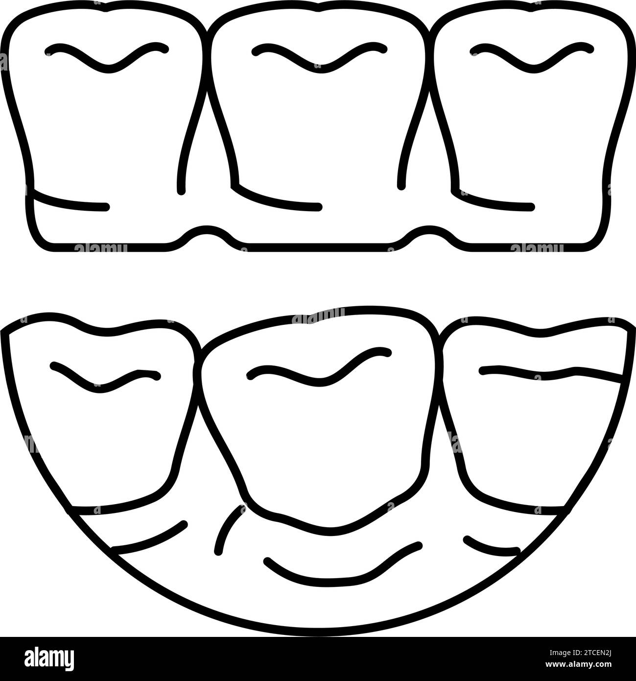 invisalign treatment line icon vector illustration Stock Vector Image ...