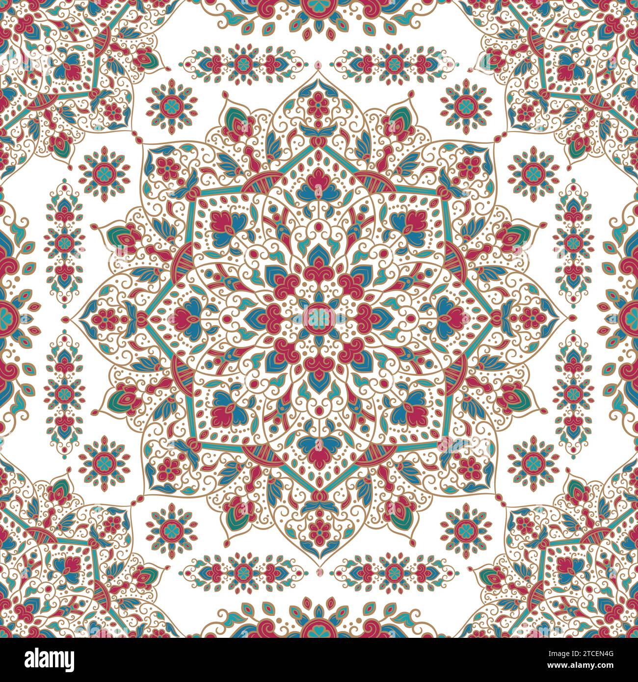 Traditional ornamental seamless vector style with an Islamic pattern ...