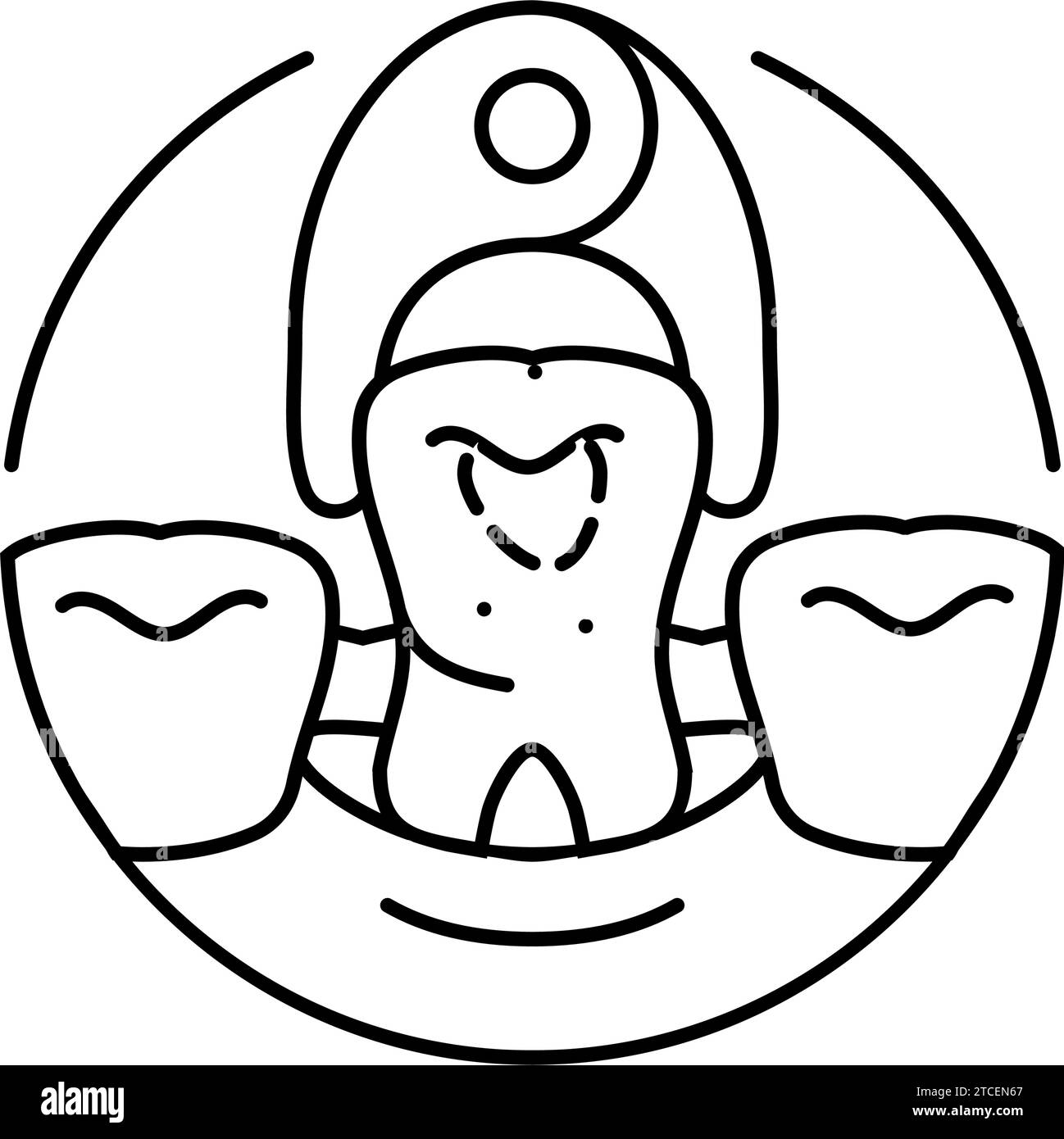 tooth extraction dental line icon vector illustration Stock Vector ...