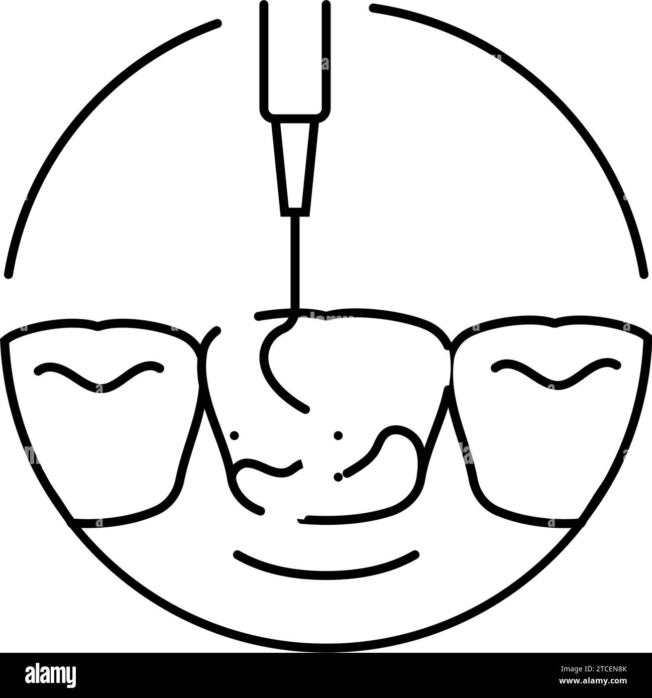 scaling dental procedure line icon vector illustration Stock Vector ... scaling dental procedure line icon vector illustration Stock Vector ...