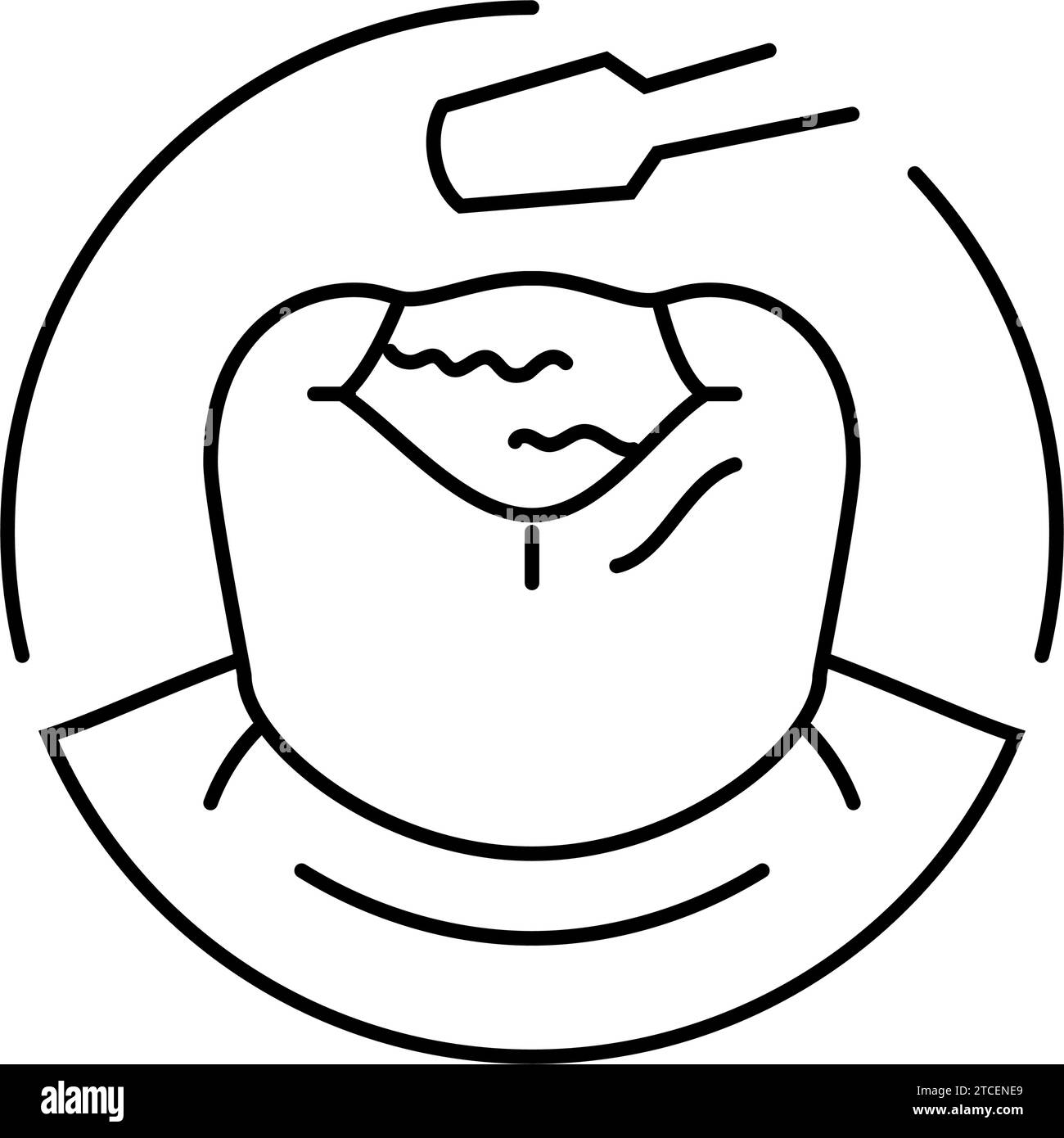 filling dental procedure line icon vector illustration Stock Vector ...