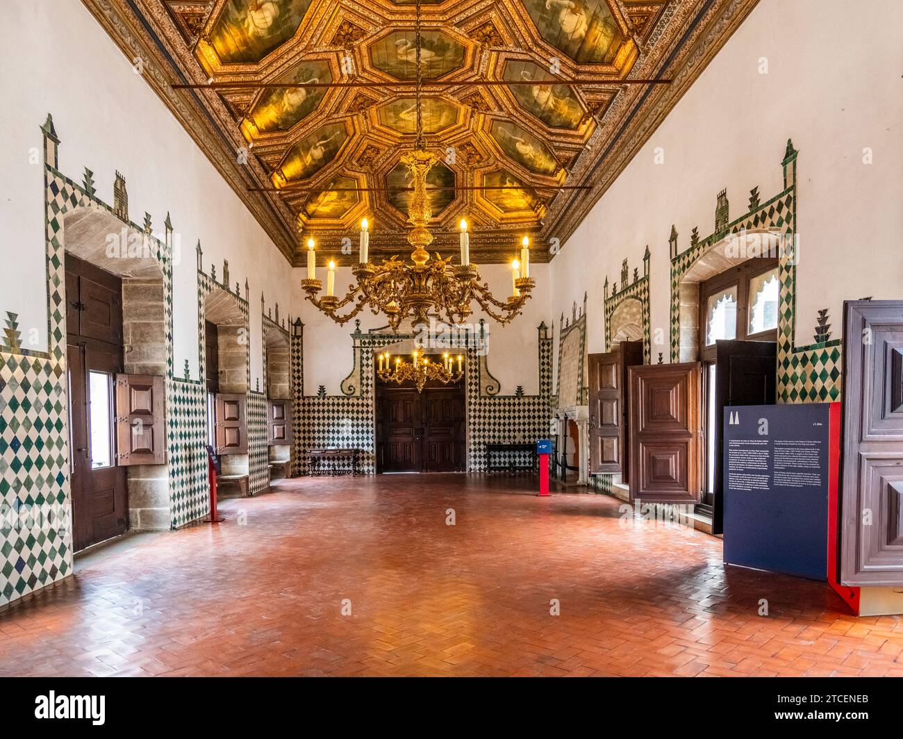 Swans Hall in the Palacio Nacional Sintra or National Palace of Sintra ...