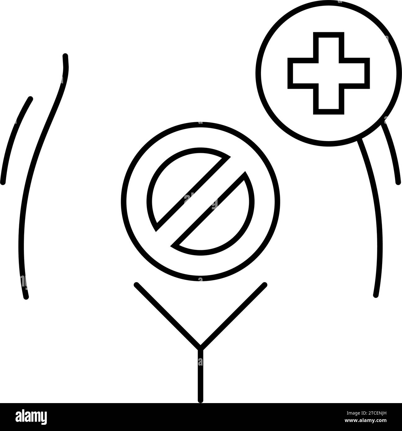 Infertility Treatment Gynecologist Line Icon Vector Illustration Stock