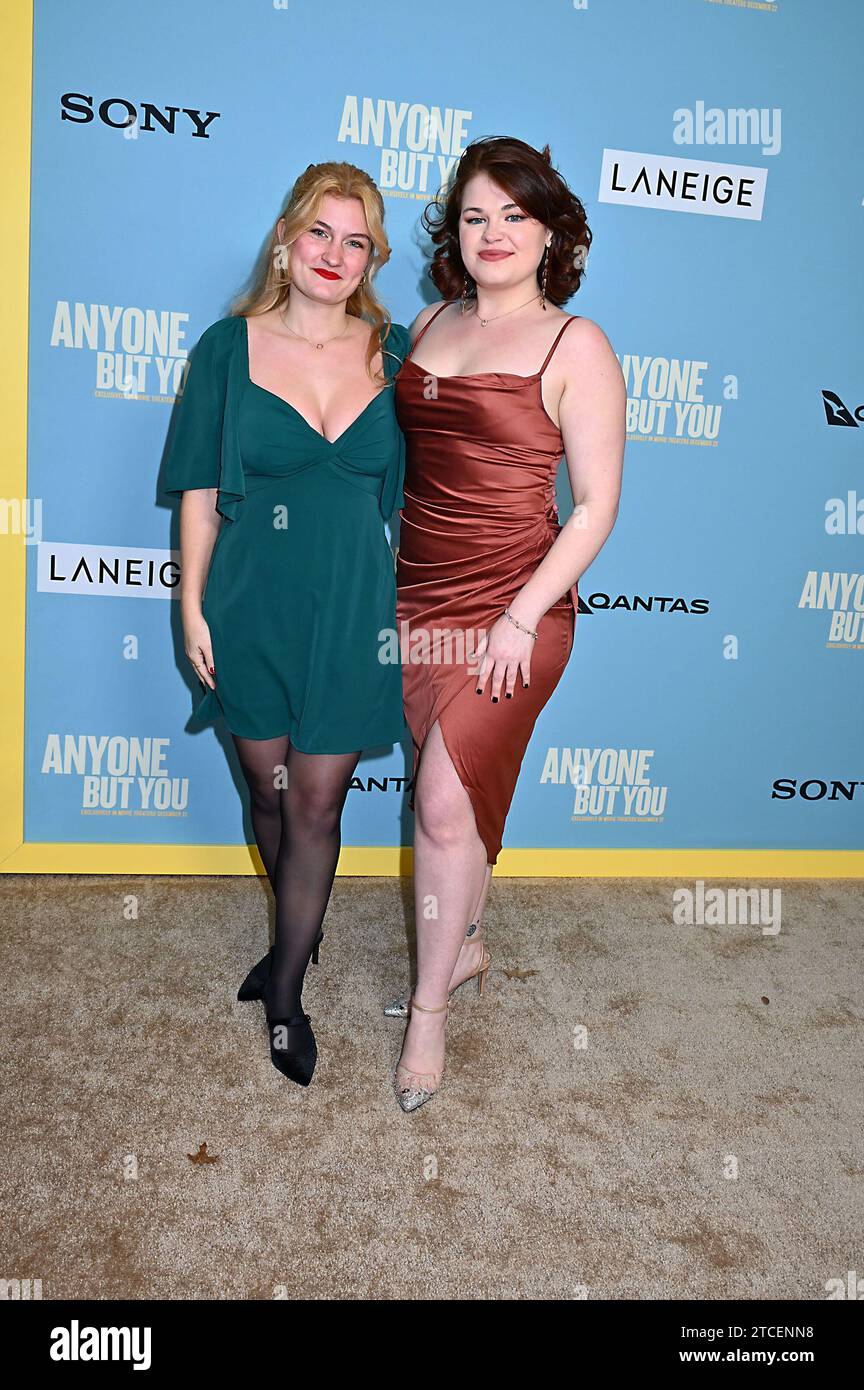 Katherine Grace and Alex Koza attends the "Anyone But You" World Premiere at AMC Lincoln Square ...