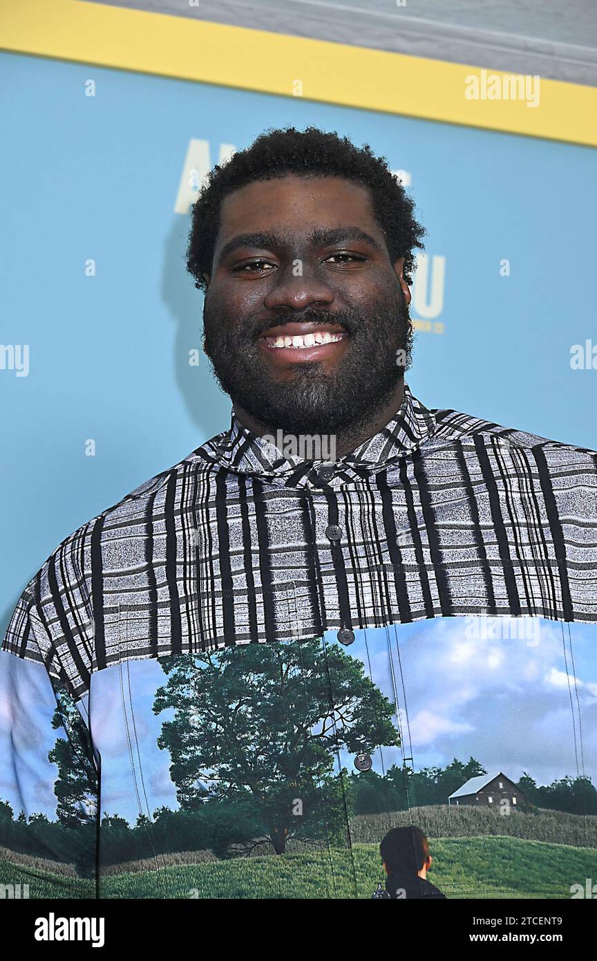 Mekhi Becton attends the "Anyone But You" World Premiere at AMC Lincoln ...