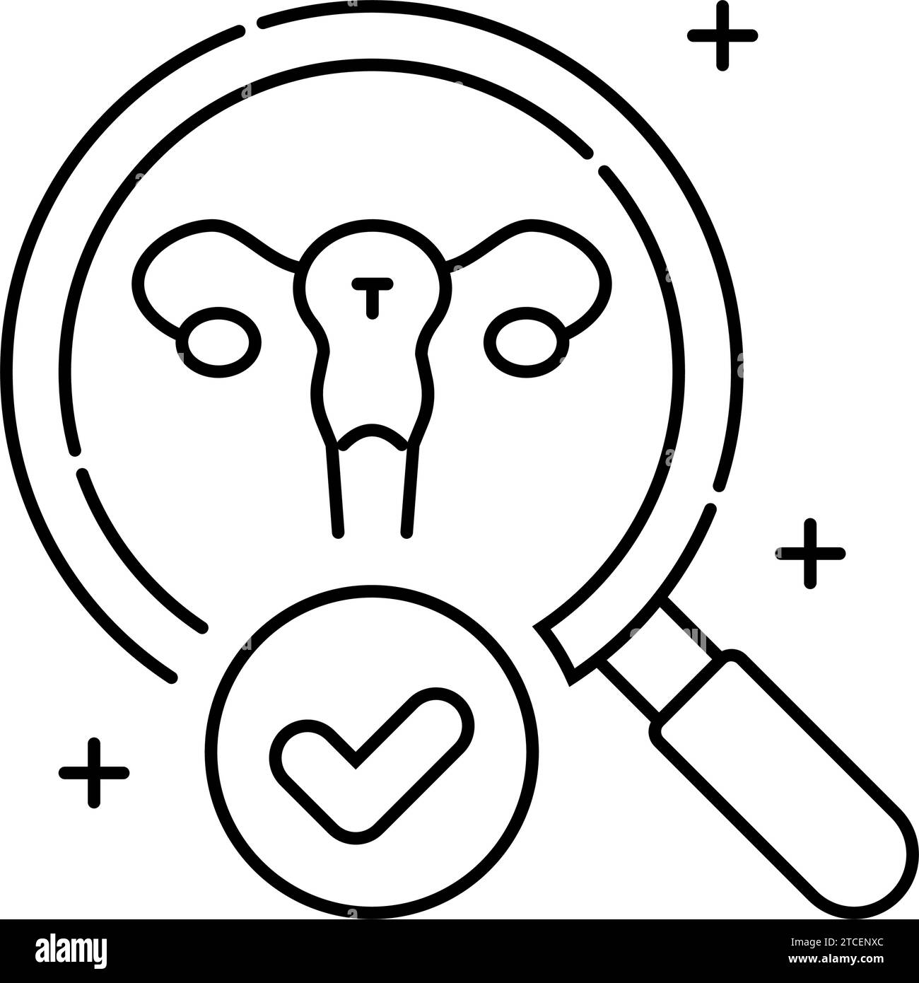 gynecological exam gynecologist line icon vector illustration Stock Vector Image & Art - Alamy