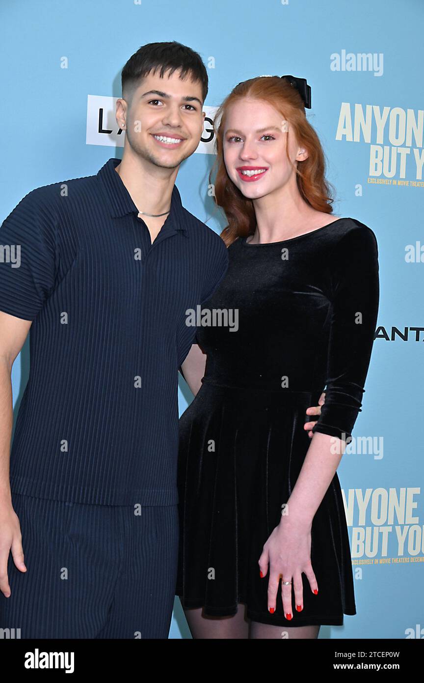 Grant Gibbs and Ashley Gill attends the "Anyone But You" World Premiere ...