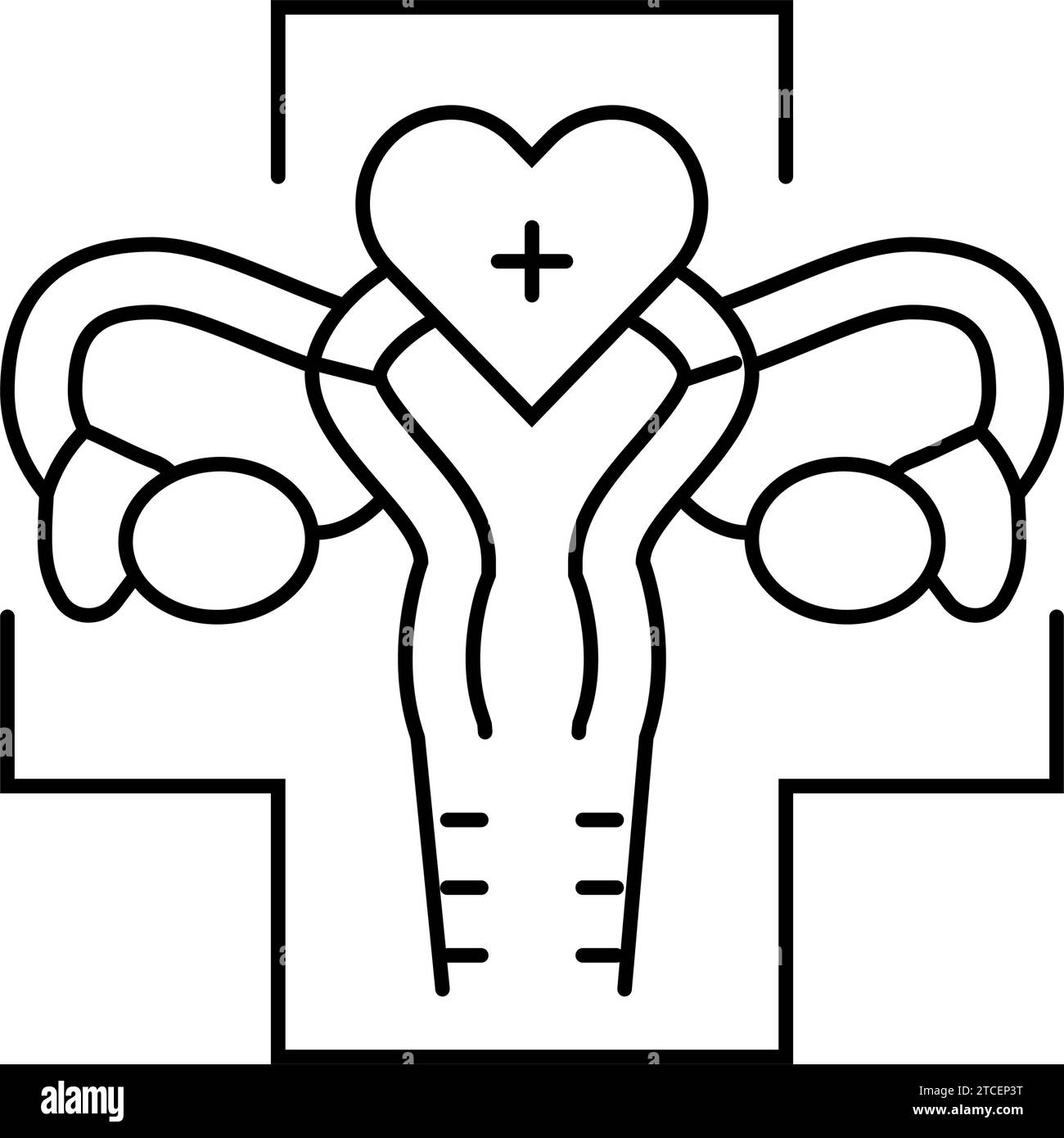 reproductive health gynecologist line icon vector illustration Stock ...