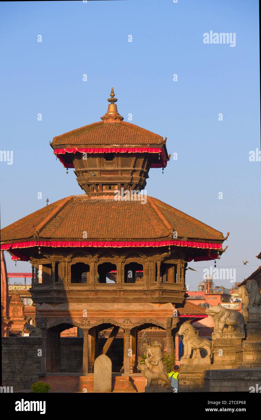 Nepal, Bhaktapur, Durbar Square, Octagonal Pavilion, Chyasilan Mandap ...