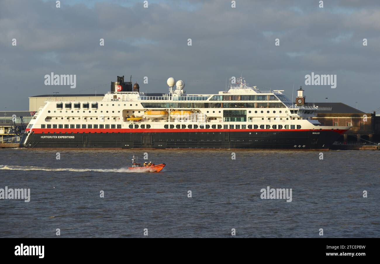Expedition cruse ship MS Maud is pictured at London International ...
