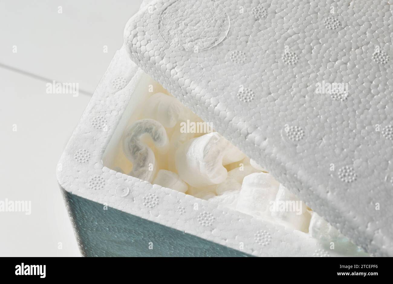 Box with white foam foam to protect product , care shipping product ...