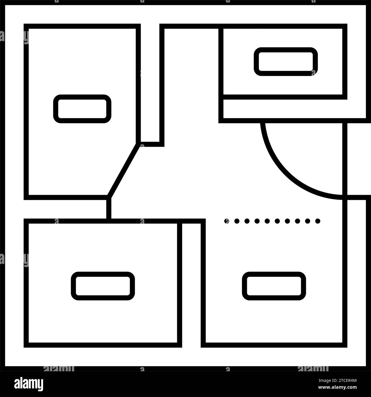 room layout planning interior designer line icon vector illustration ...