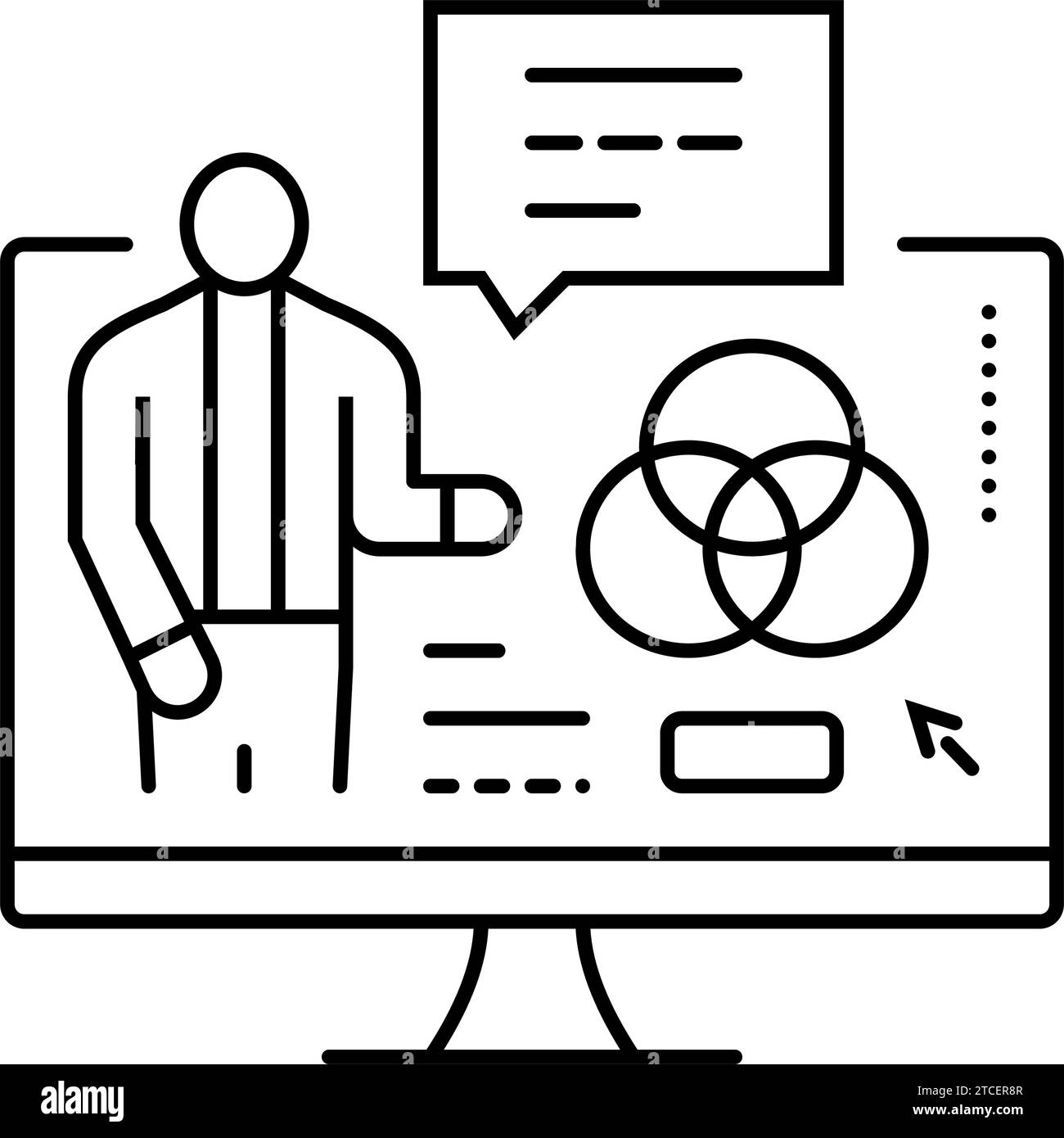 design consultation interior line icon vector illustration Stock Vector ...