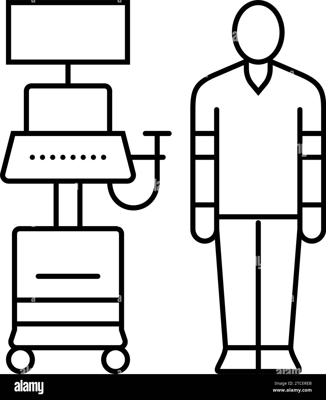 ultrasound technician probe line icon vector illustration Stock Vector ... ultrasound technician probe line icon vector illustration Stock Vector ...