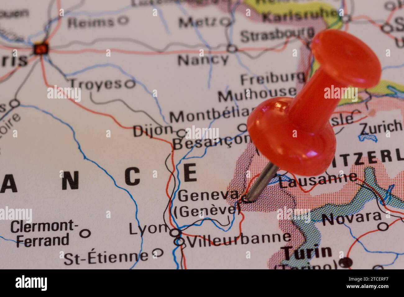 Geneva switzerland europe map hi-res stock photography and images - Alamy