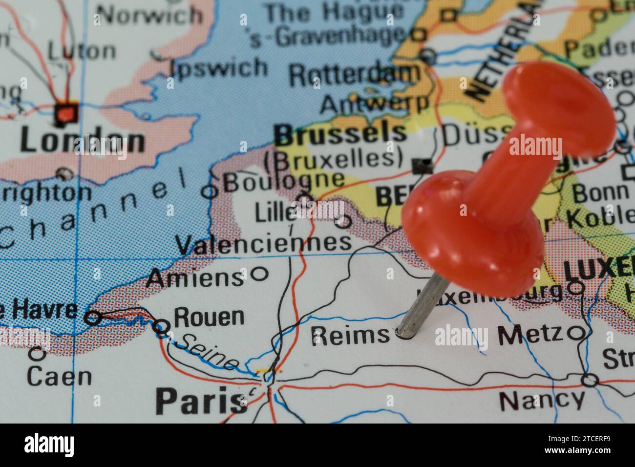 Reims map hi-res stock photography and images - Alamy