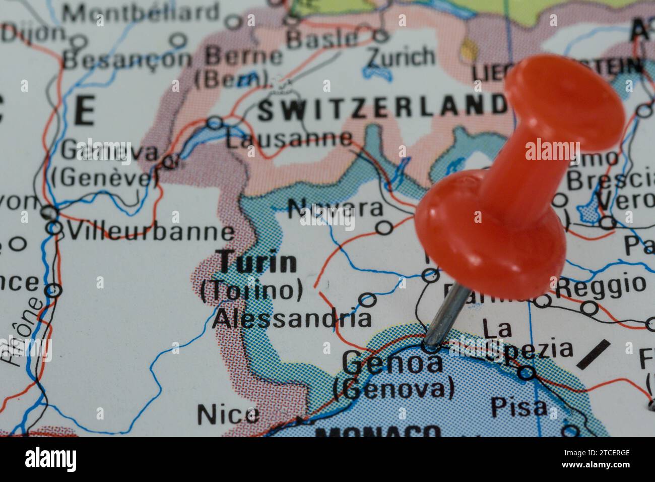 Map of genova hi-res stock photography and images - Alamy