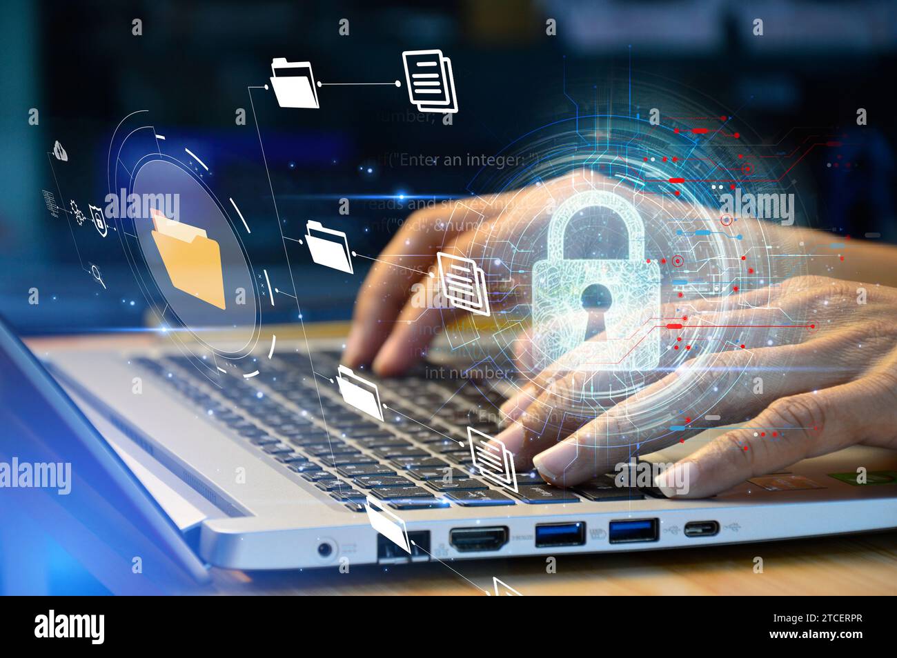 cybersecurity concept, user privacy security and encryption, secure internet access Future ...