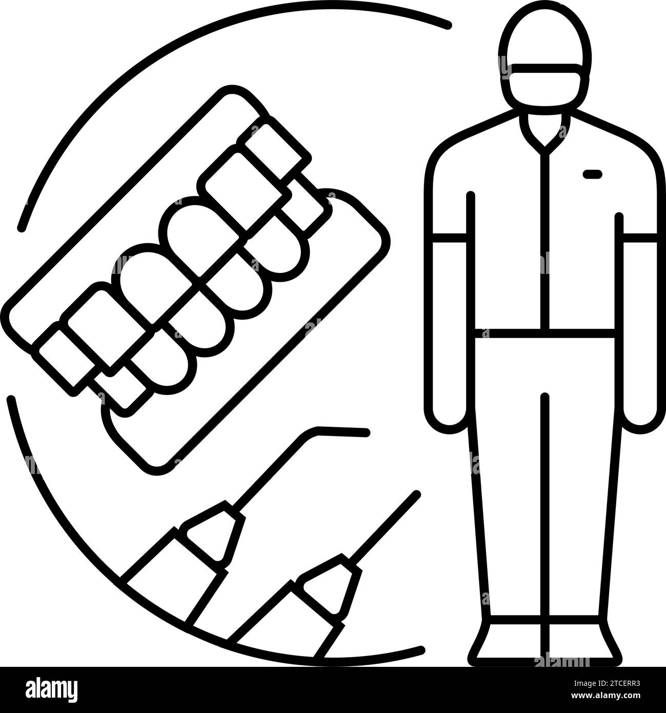 Vector illustration doctor meeting diagnosis Black and White Stock ...