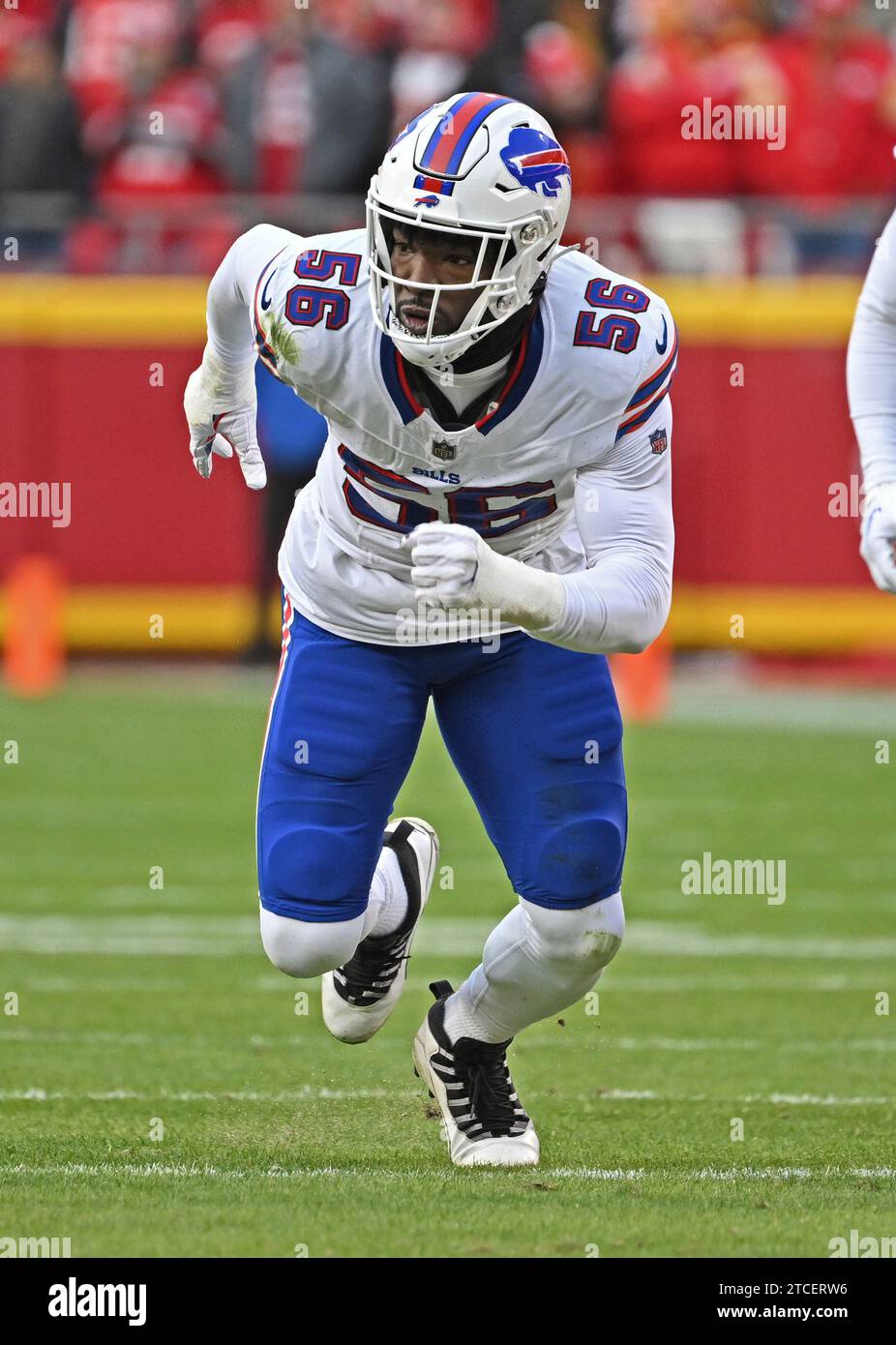Buffalo Bills defensive end Leonard Floyd (56) rushes during an NFL ...