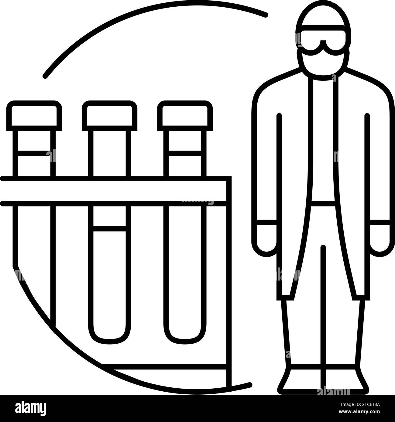 medical lab assistant samples line icon vector illustration Stock ...