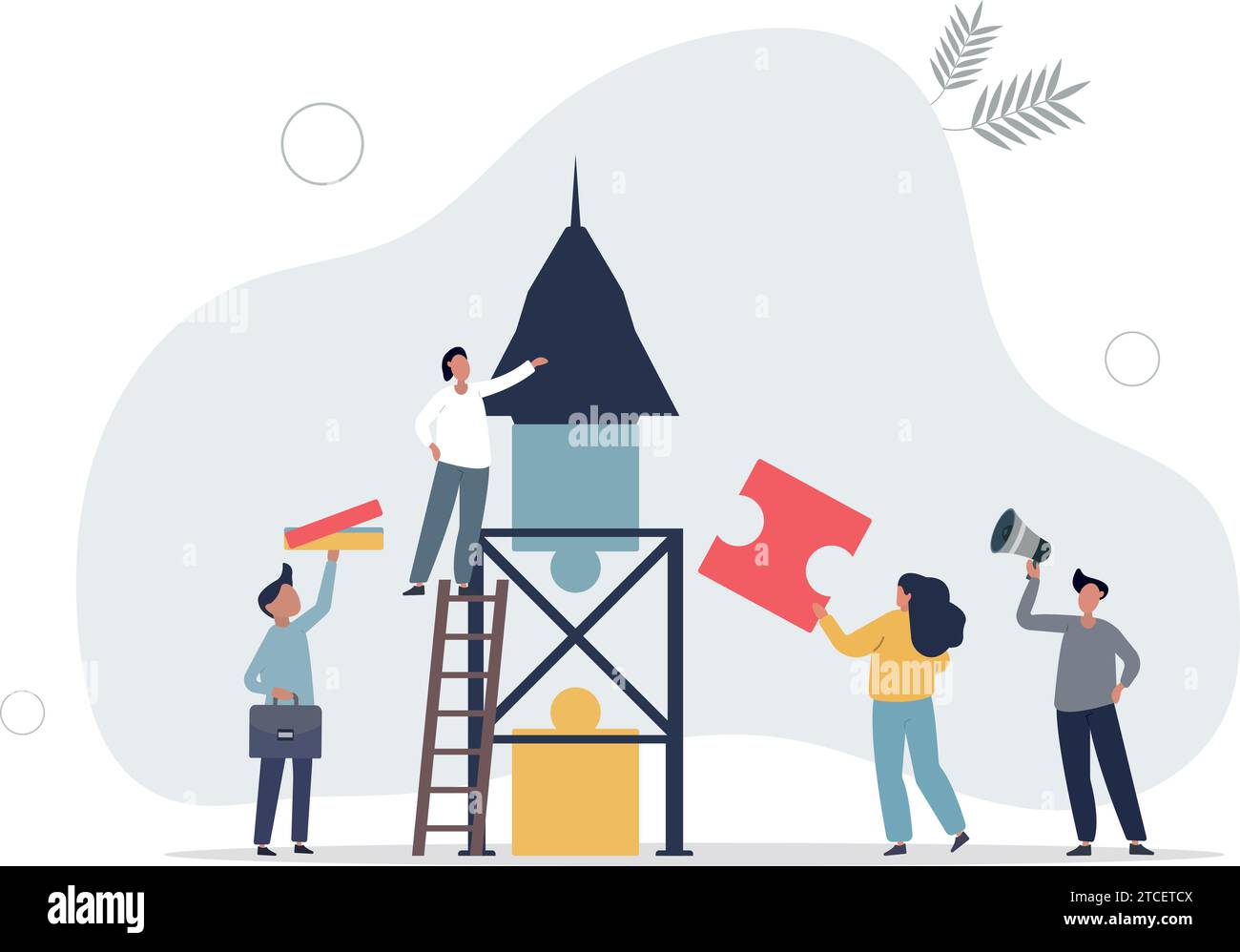 Team building as partners work together for common project . Teamwork ...