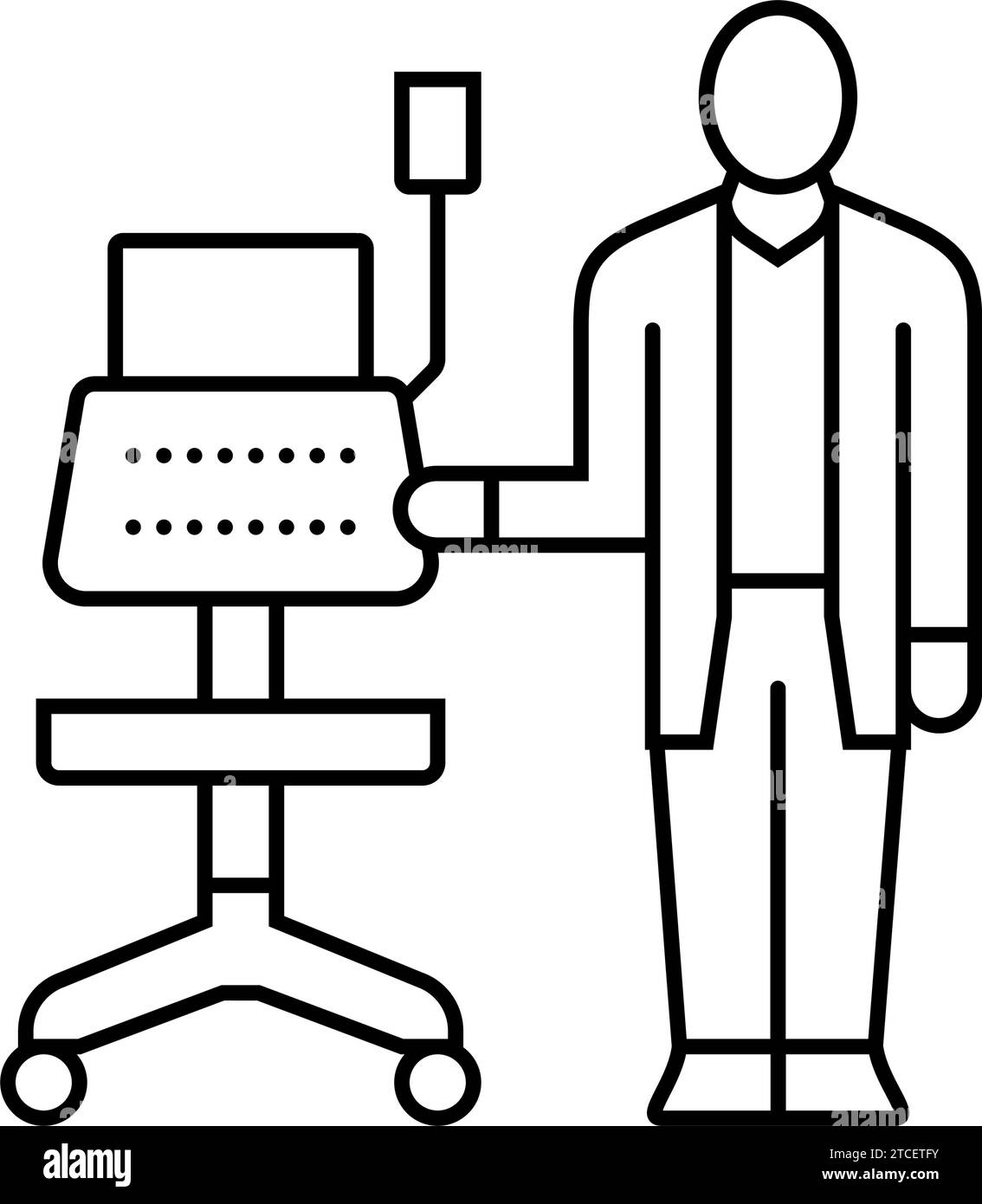 ekg technician heart monitor line icon vector illustration Stock Vector ... ekg technician heart monitor line icon vector illustration Stock Vector ...