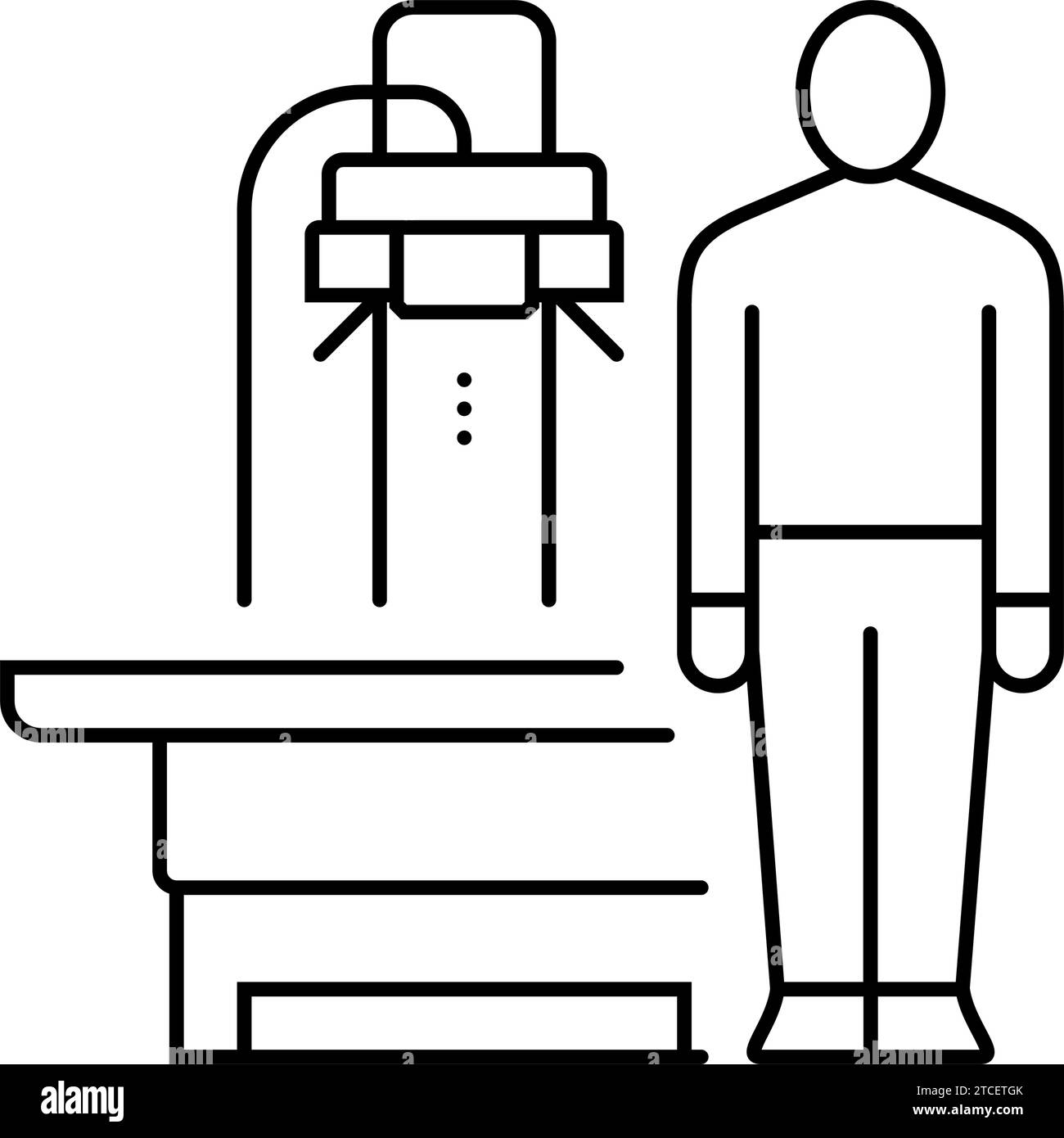 x ray technician equipment line icon vector illustration Stock Vector ...