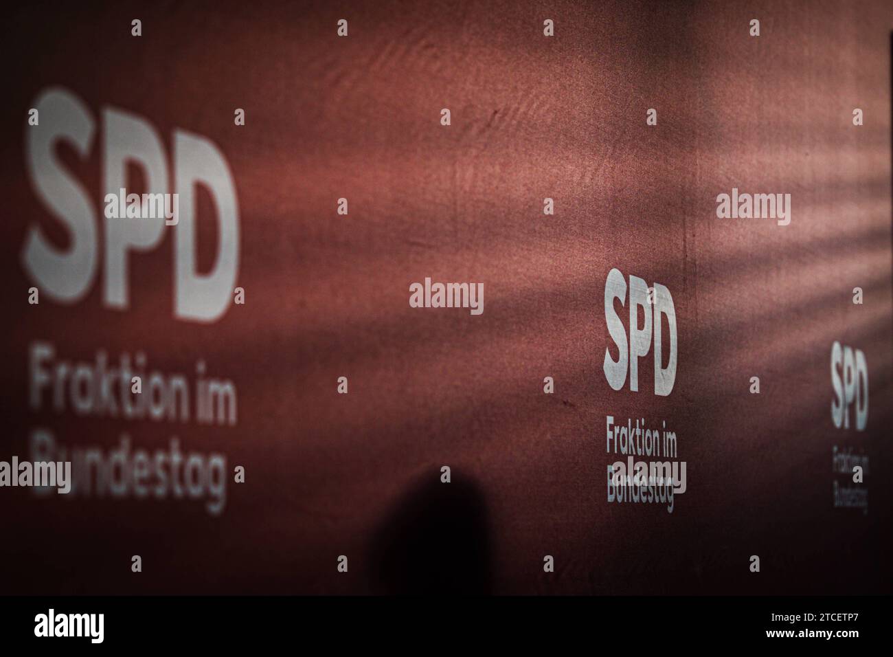 Logo SPD Bundestagsfraktion Symbolbild Pressewand der SPD Fraktion im ...