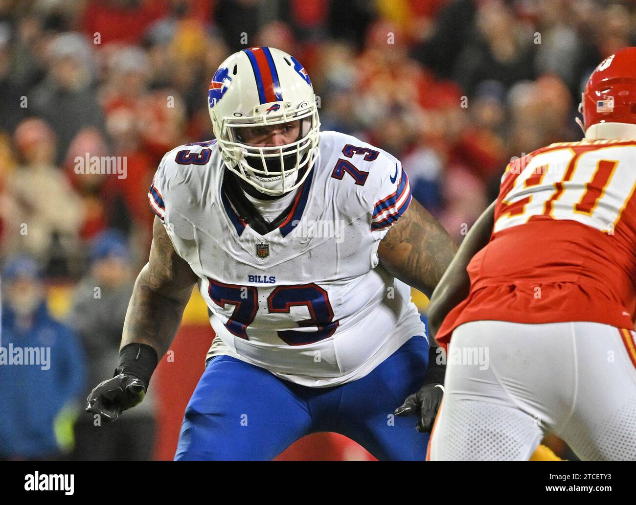Buffalo Bills offensive tackle Dion Dawkins (73) gets set to block ...