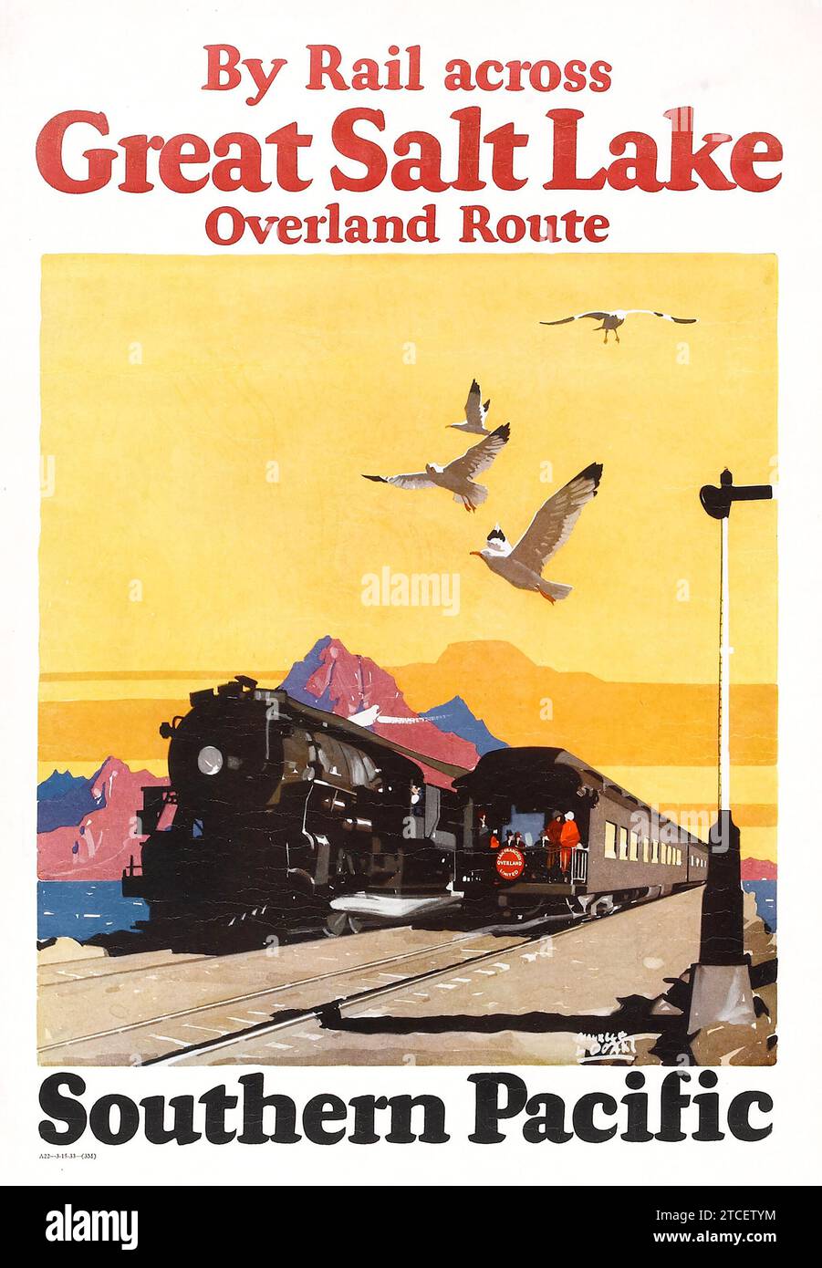Travel Poster (Southern Pacific). Railroad Poster Stock Photo - Alamy